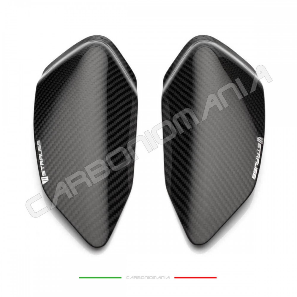 Glossy carbon tank side sliders Yamaha R6 2019 2020 (Strauss Line)